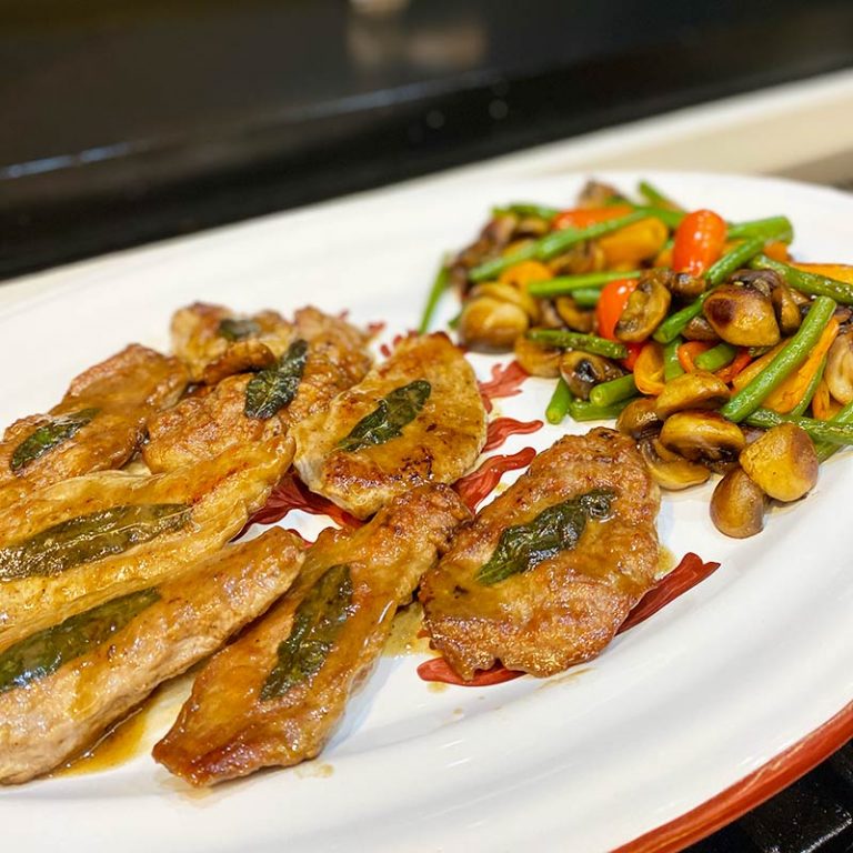 Chef Cristina Haaland | Filé Mignon Suíno molho vinho branco