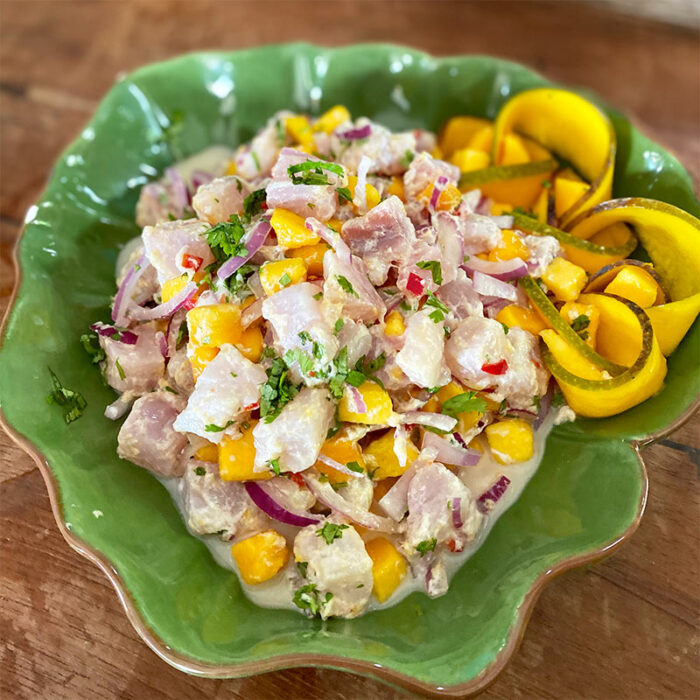 Chef Cristina Haaland | Ceviche com Manga e Leite de Coco